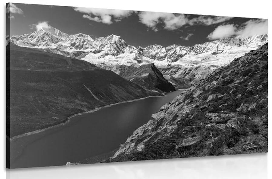 Obraz národní park Patagonie v Argentině v černobílém provedení Varianta: 120x80