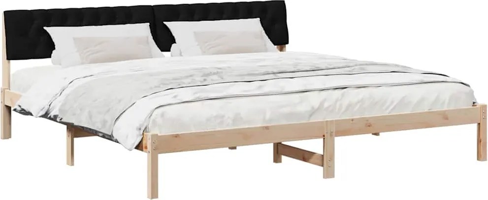 Rám postele Hnědo-černá 200 x 200 cm Masivní borovicové dřevo 3394340