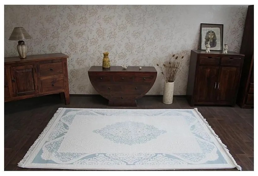 Luxusní kusový koberec akryl Sergej modrý 80x300cm