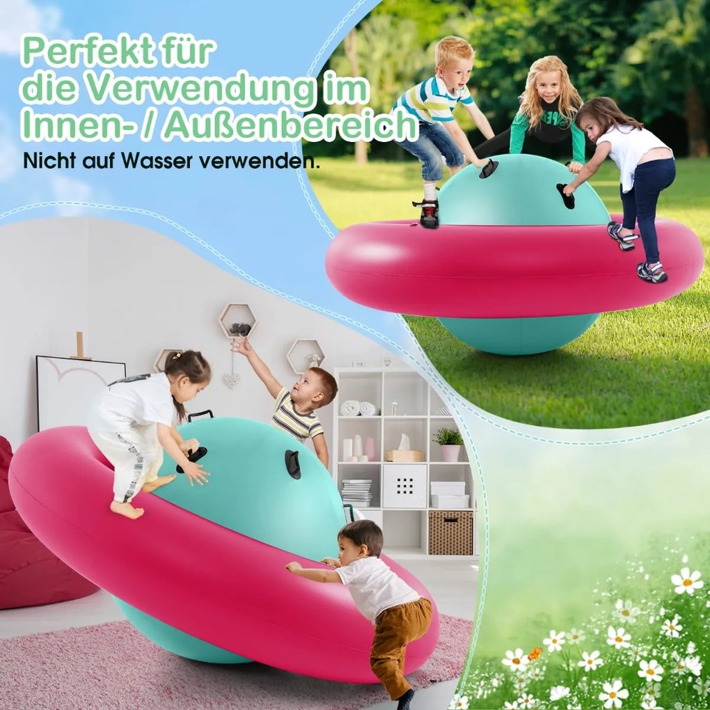 Costway Nafukovací kupolová houpačka pro děti 223 cm velká dětská houpačka