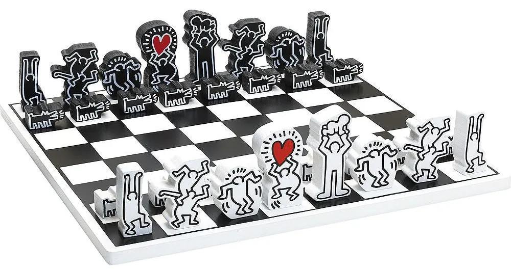 Vilac Moderní dřevěné šachy Keith Haring