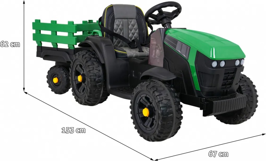 Ramiz Titánový traktor s přívěsem zelený