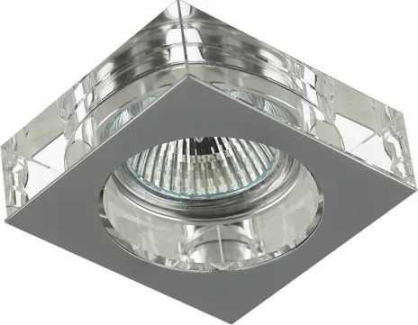 DOWNLIGHT 1xGU10/50W, Chróm, Křišťál