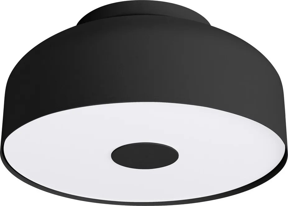 Černé kovové stropní svítidlo ø 30 cm Blacko – Sollux