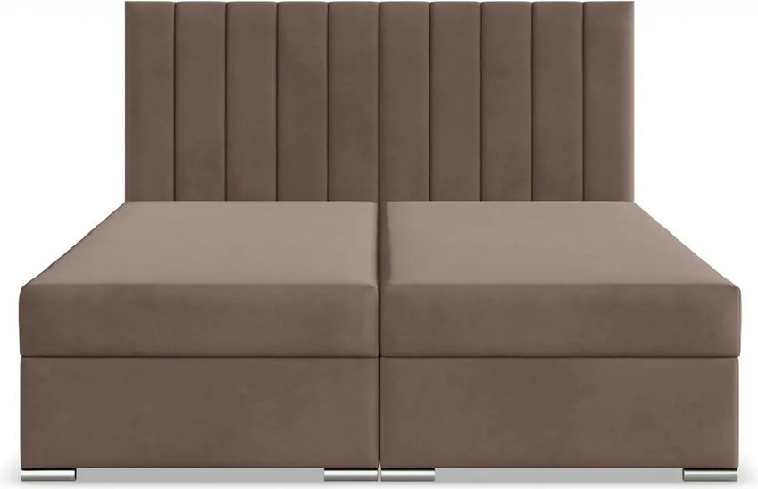AGroup Kontinentální čalouněná postel AGEN (180 x 200 cm) Barva látky Trinity: Tmavě šedá (Trinity 2315)