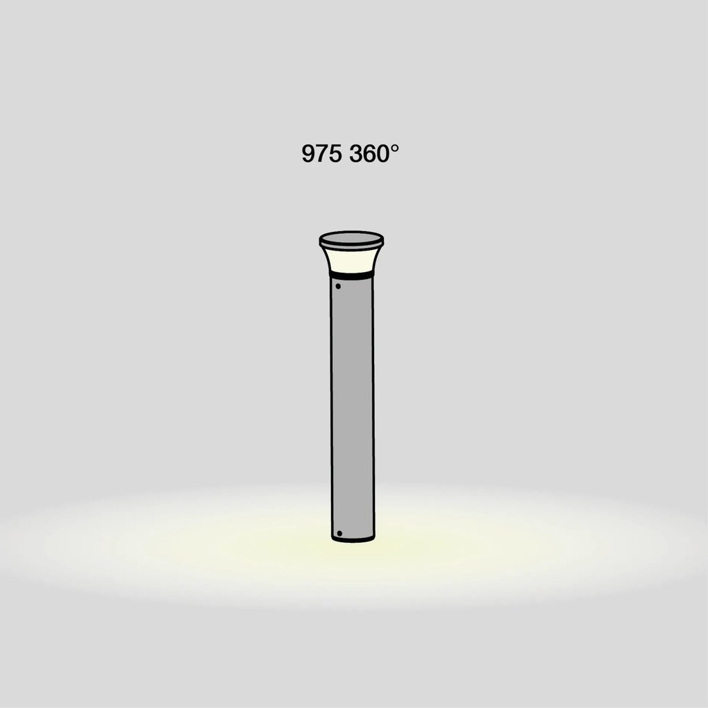 SLC SLC1416 LED venkovní sloupkové svítidlo Faro 975mm Bollard černé 2323lm 2700/3200/4000K Ra80 nastavitelná intenzita IP66 360 - TLG