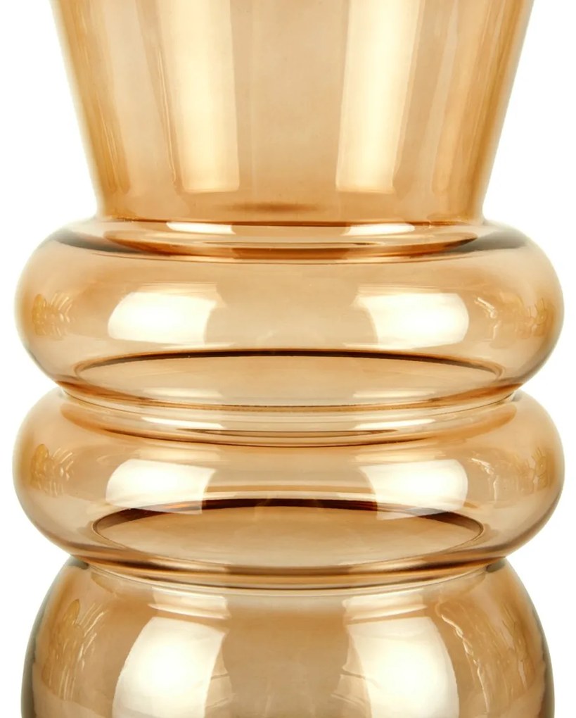 Skleněná váza střední vanilkově žlutá Present Time