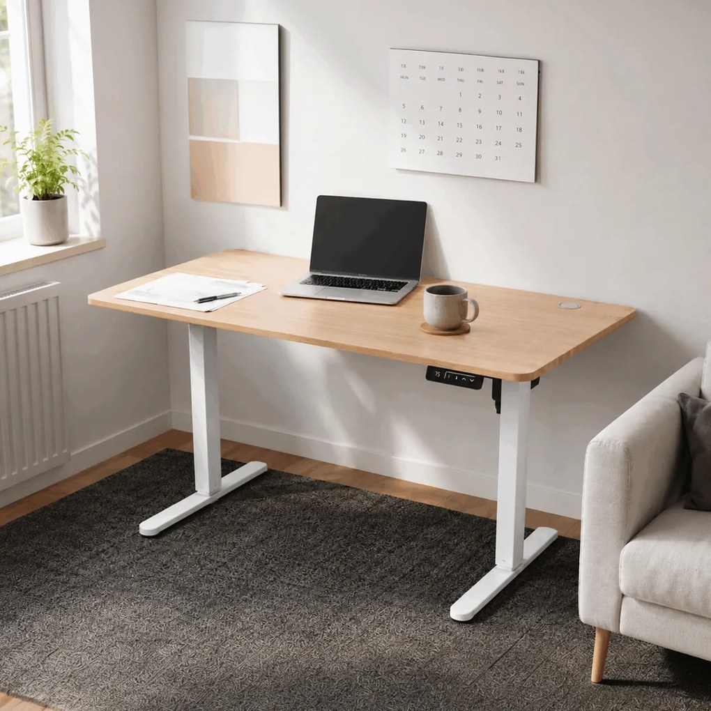 Autronic Ergonomický stůl s plynulou regulací výšky LT-H2210 120x60 cm Odstín: Carbon - černá