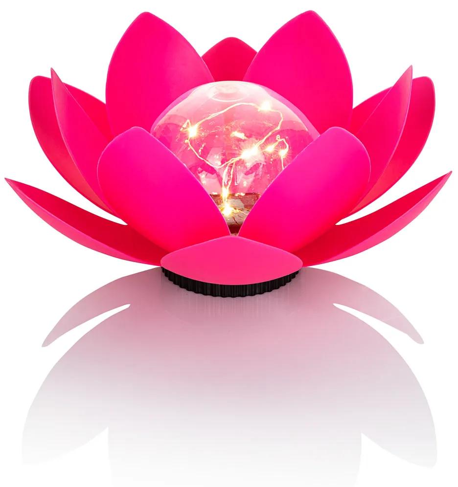 Weltbild Solární plovoucí dekorace Lotus, růžová