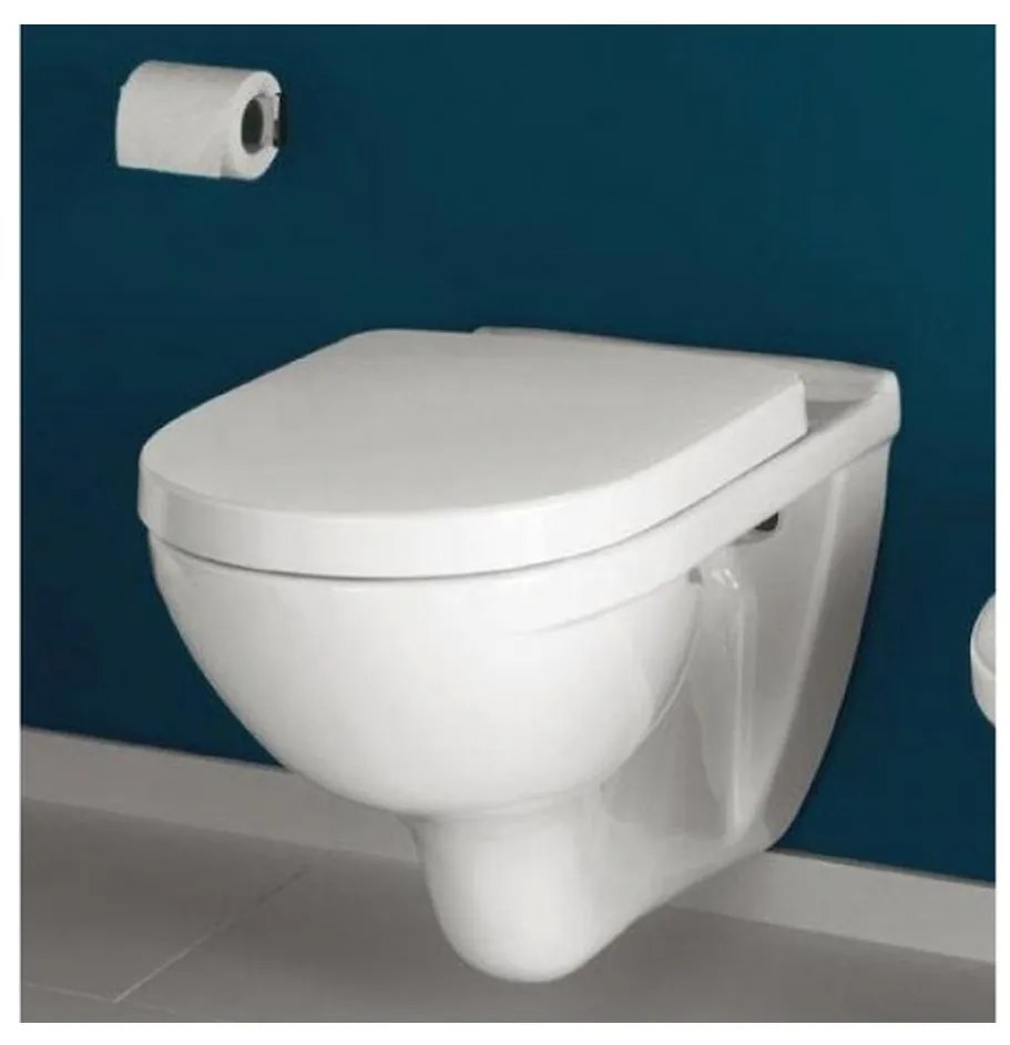 Villeroy & Boch O.NOVO - COMBI PACK WC závesné DirectFlush + sedátko s poklopom SoftClosing, biela Alpin 5660HR01