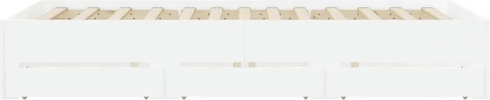 Rám postele se zásuvkami bílý 120 x 200 cm kompozitní dřevo 3207280