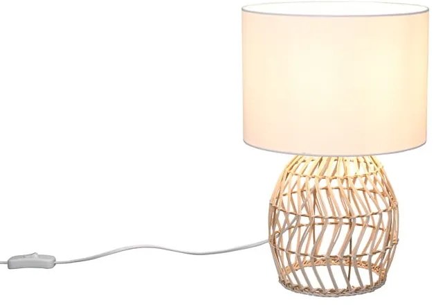 Stolní lampa v bílo-přírodní barvě (výška 38 cm) Rike – Trio