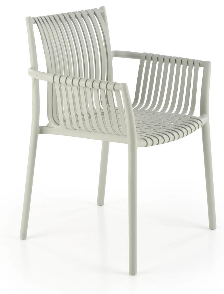 Stohovatelná zahradní židle K492 šedá