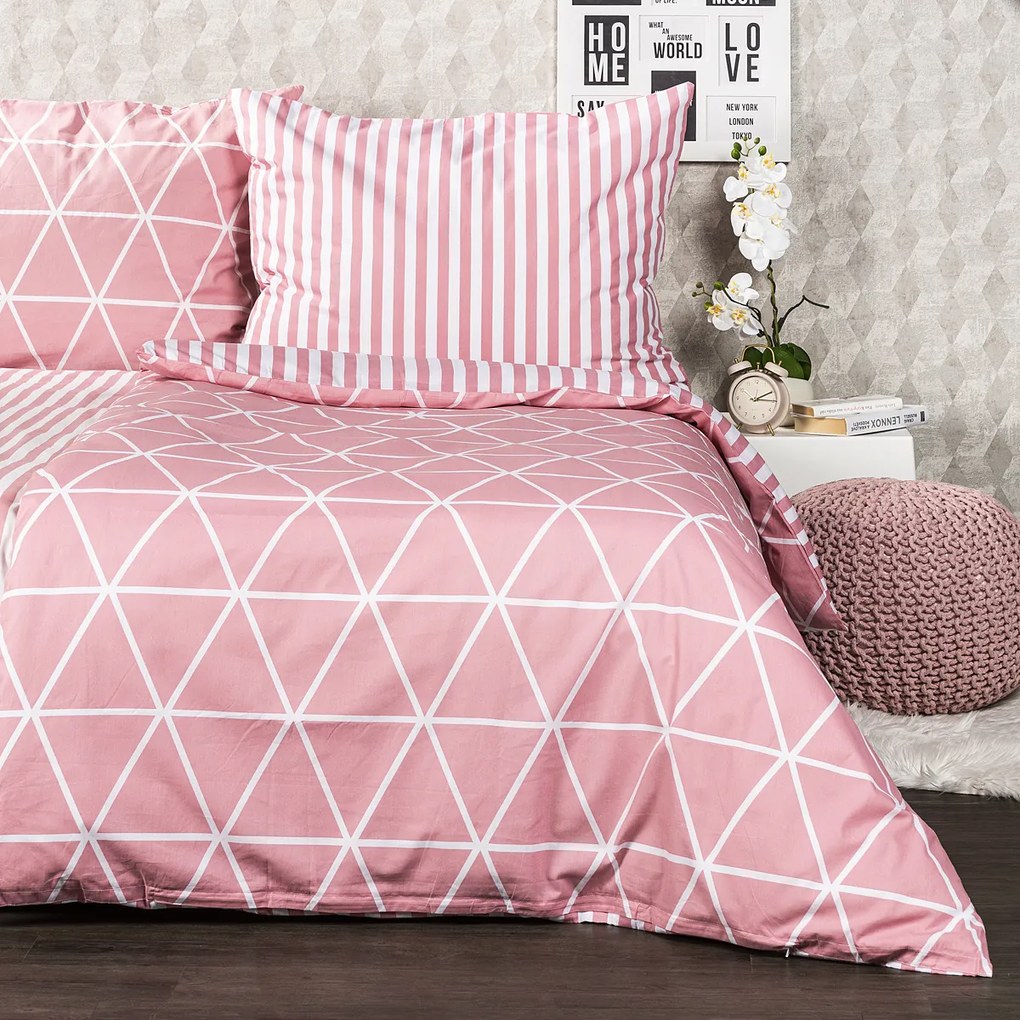 4Home Bavlněné povlečení Galaxy růžová