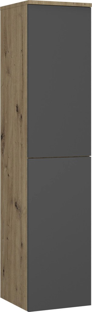 XXXLutz MIDI SKŘÍŇKA, antracitová, barvy dubu, 30/132/32 cm Stylife - Koupelnové série - 000780000703