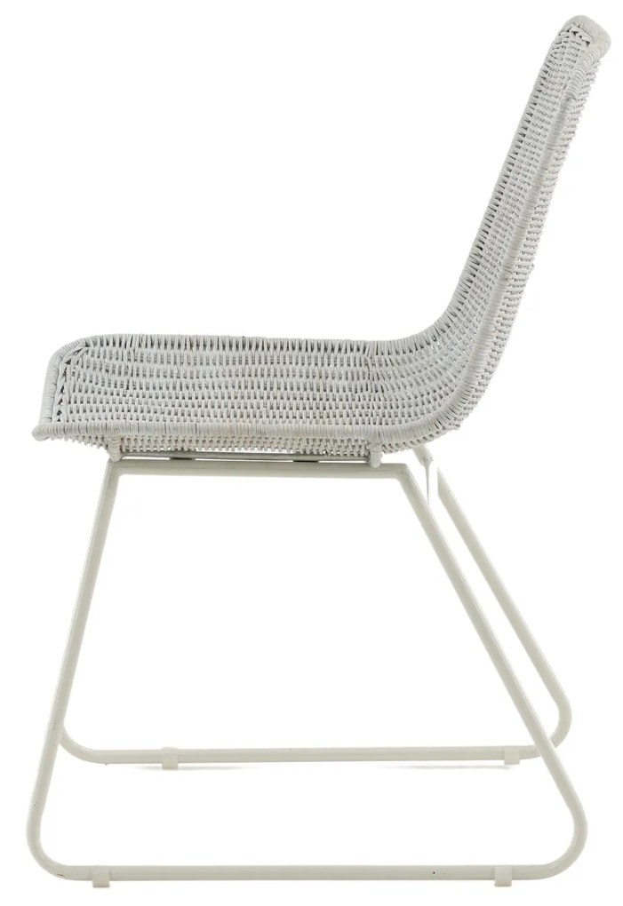 Jídelní židle Cirebon, 2ks, bílá, S48xD61xV80