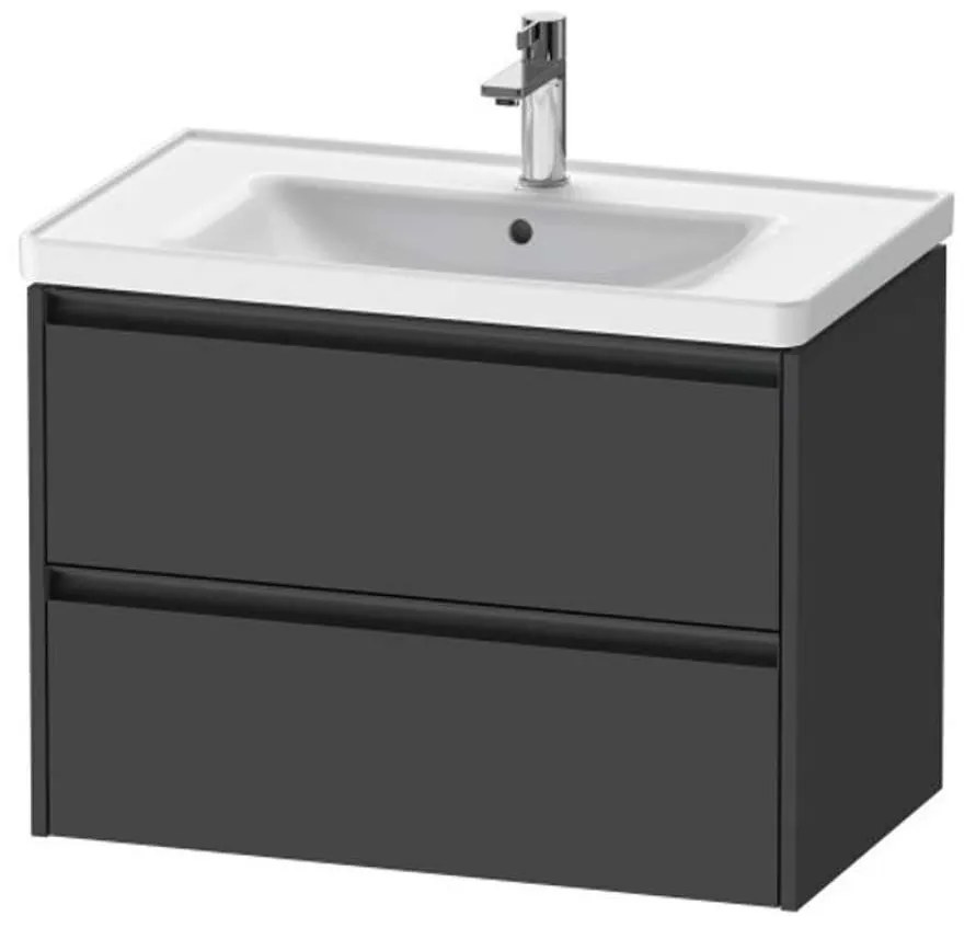 Duravit Ketho.2 - Umyvadlová skříňka 55x78x46 cm, 2 zásuvky, grafit mat K25283049490000