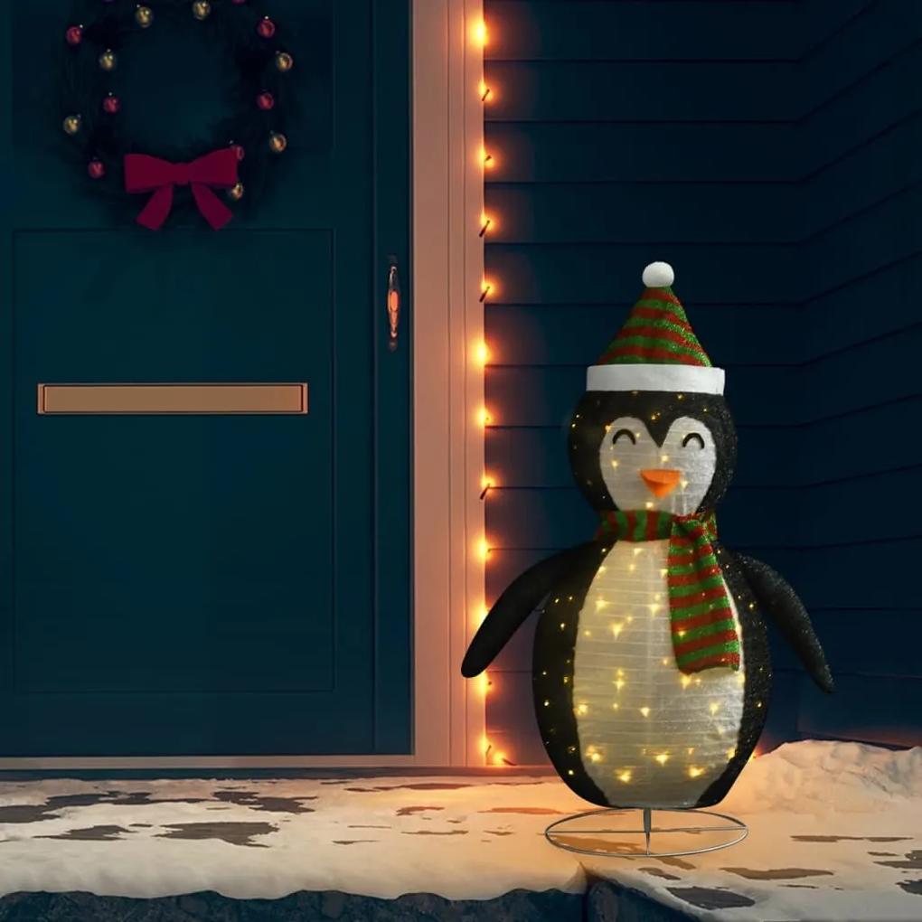 vidaXL Dekorativní vánoční tučňák s LED luxusní tkanina 120 cm [328502]