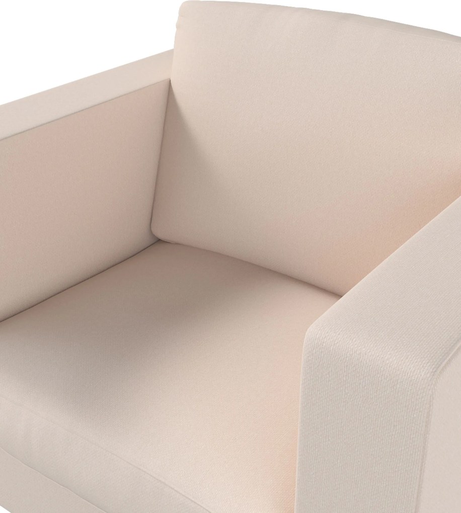 Potah na křesko IKEA Karlanda, krátký barva růžová látka pletený vzor