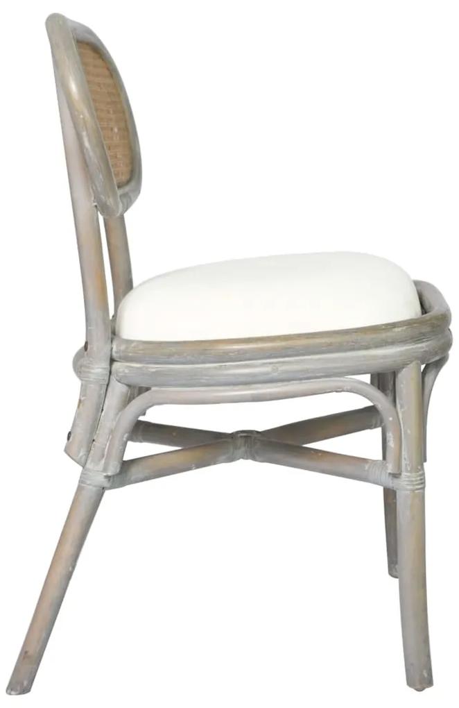 Jídelní židle 6 ks šedé plátno - Default Title