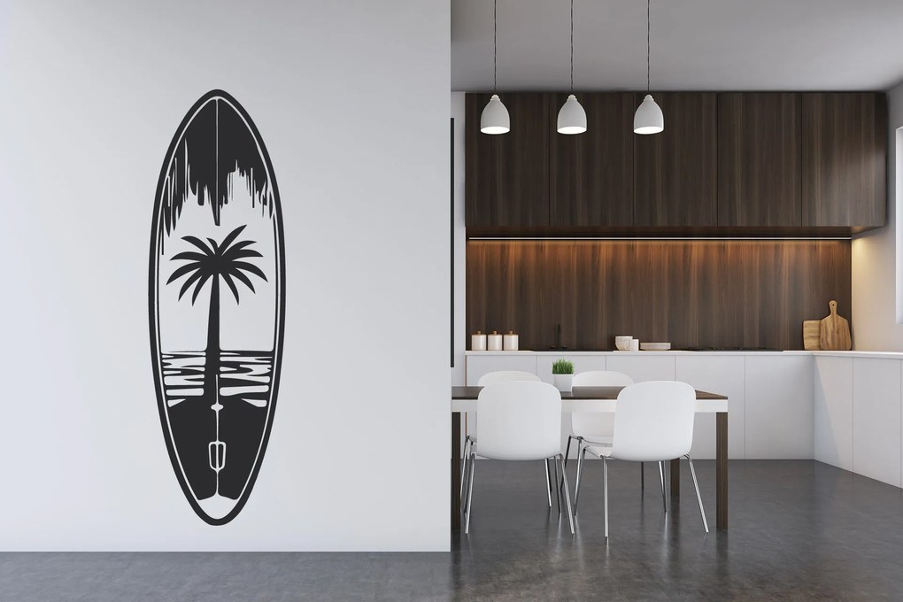 Lepy.cz Samolepka na zeď Surf Velikost (šířka x výška): 30x95cm, Barevná varianta: Černá