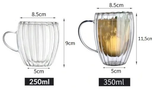Flamenco Mystique Termální drážkované sklo 250 ml 1 ks SZK43WZ5 pro ochranu teploty