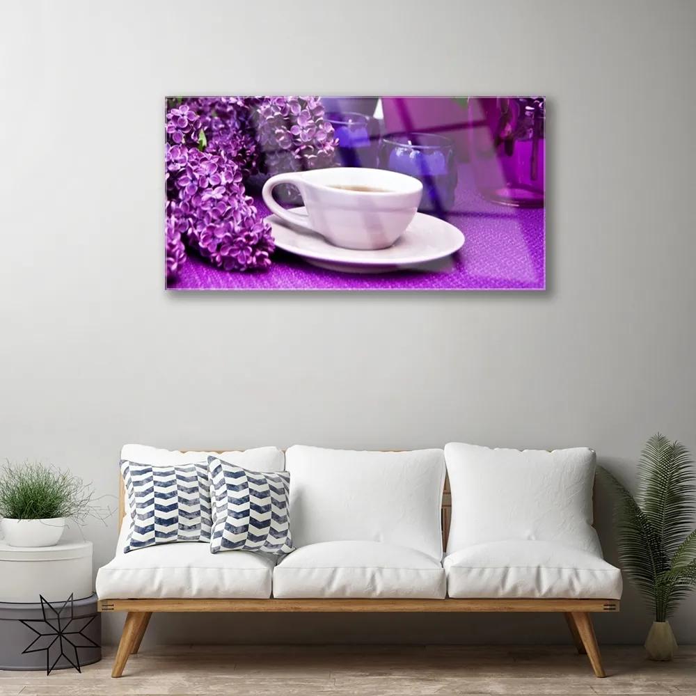 Obraz na skle Hrnek Květiny Rostlina 100x50 cm