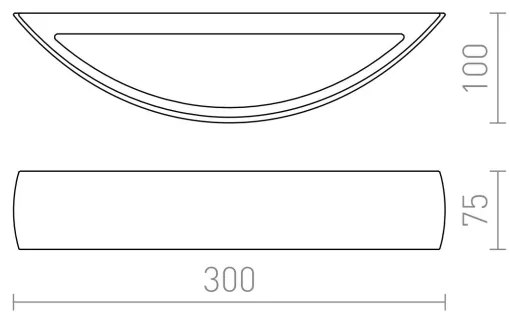 RED - Design Rendl - R10266 - Nástěnné svítidlo CRESCENT R7s/80W/230V