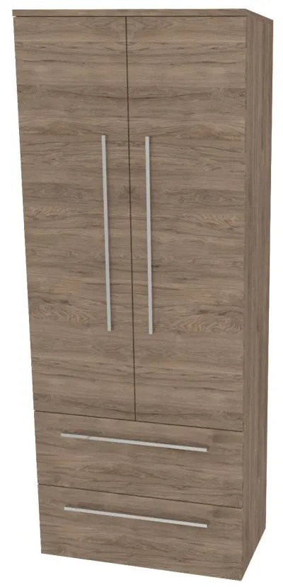 Mereo Mereo, Bino, koupelnová skříňka vysoká 163 cm, dvojitá, Multidecor, CN699DRH1