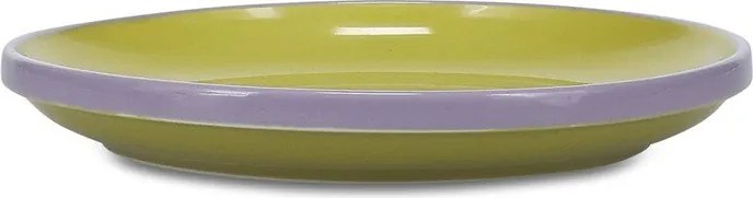 Zelený/fialový dezertní talíř z kameniny ø 18 cm Duo – ONA