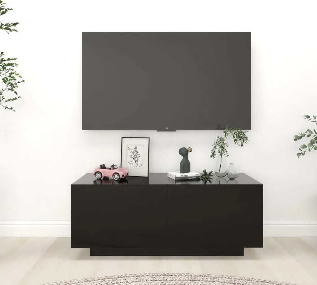 vidaXL TV skříňka 100 x 35 x 40 cm dřevotříska [804439] Barva: Černá