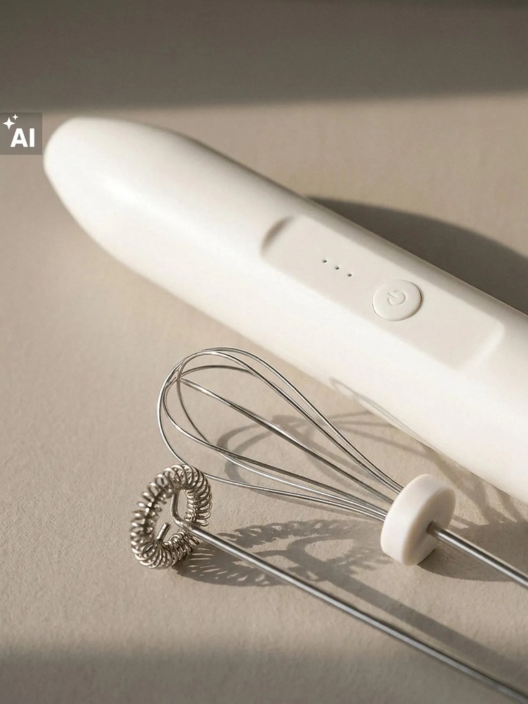 Sinsay - Elektrický napěňovač mléka s vyměnitelnými nástavci - bílá