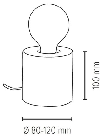 Spot-Light 76911151 - Stolní lampa TRABO 1xE27/25W/230V