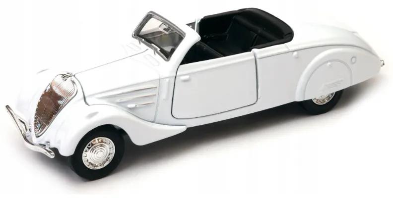 008751 Kovový model auta - Old Timer 1:34 - 1938 Peugeot 402 (Open Top) Bílá