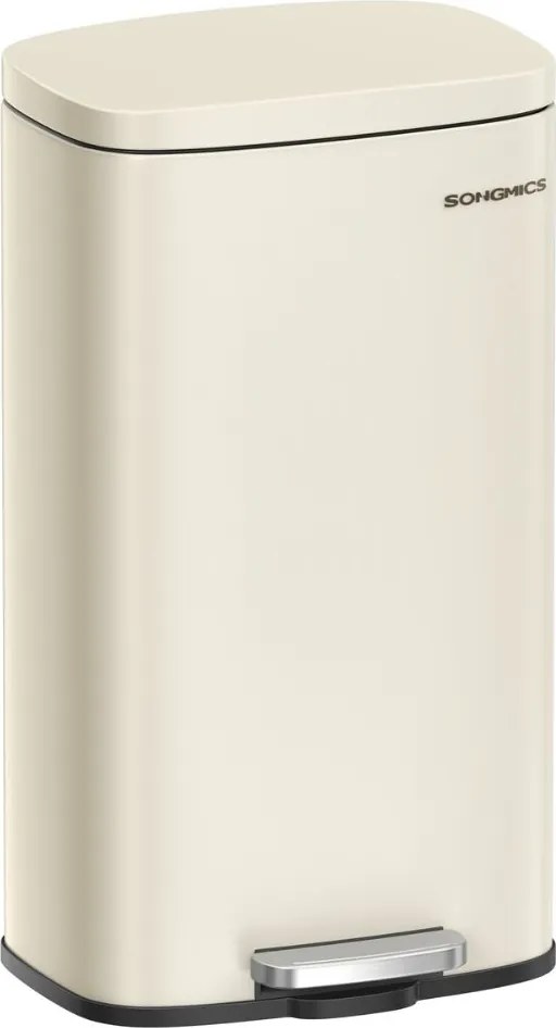 Odpadkový koš s pomalým zavíráním SLOW, 30l, béžová SongmicsHome