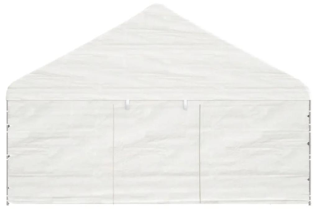 Altán se střechou bílý 11,15 x 5,88 x 3,75 m polyethylen,  3155497