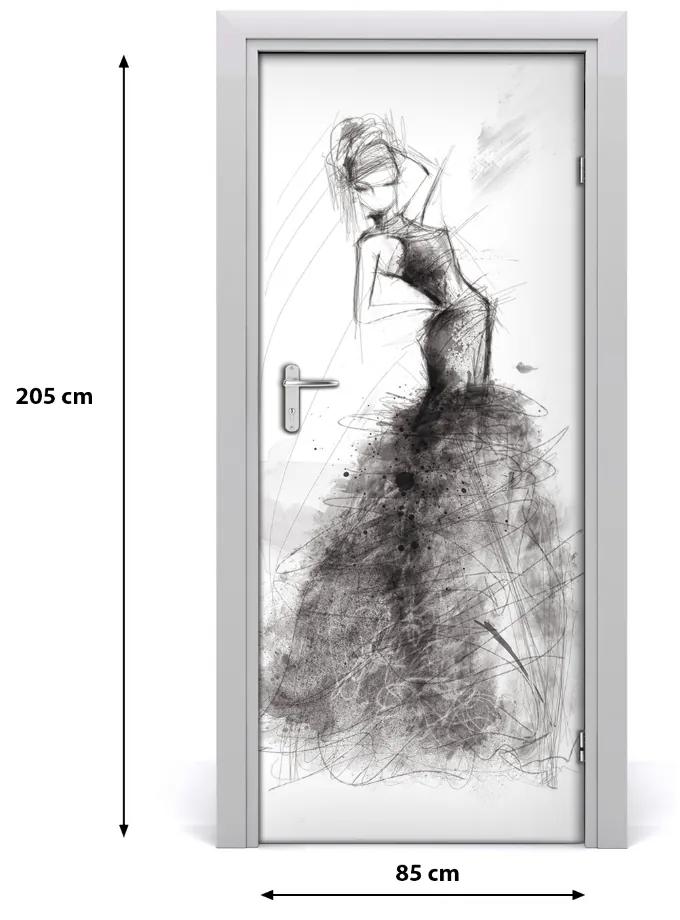Samolepící fototapeta na dveře Ilustrace móda 85x205 cm