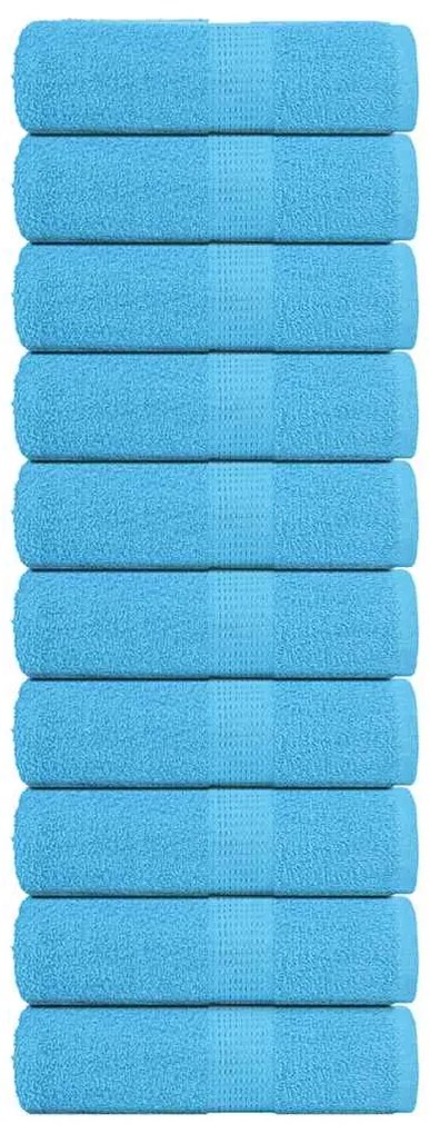 Ručníky FROGN 10 ks tyrkysové 30x30 cm 360 g/m² 136970