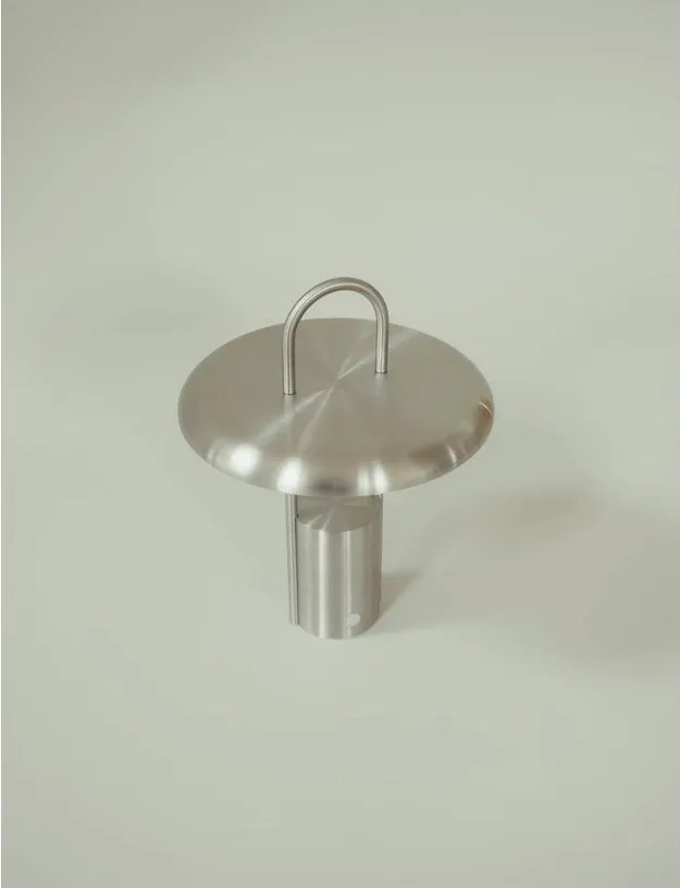 LED stmívatelná stolní lampa nerezová ve stříbrné barvě (výška 25 cm) Pier – Stelton