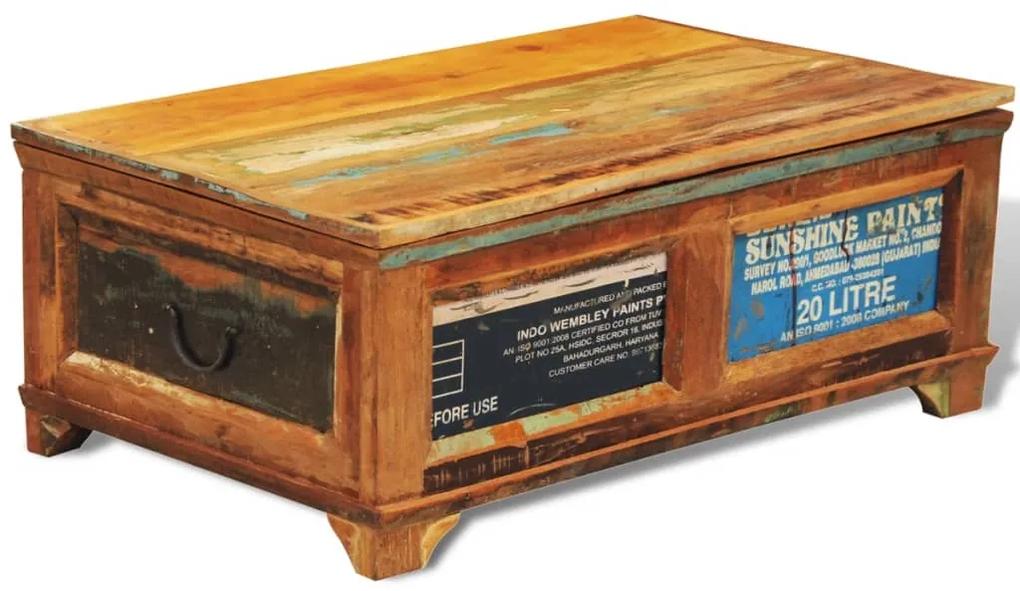 241092 vidaXL Úložný box / konferenční stolek z recyklovaného dřeva, vintage styl