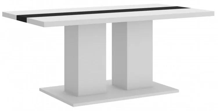 Konferenční stolek Boris bílá-černý pruh