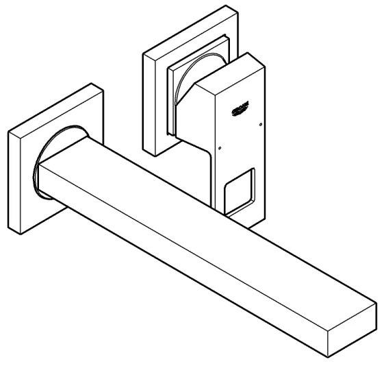 GROHE 23447000 - Umyvadlová baterie EUROCUBE 231 mm lesklý chrom