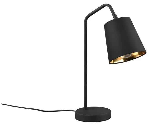 Černá stolní lampa s textilním stínidlem (výška 45 cm) Buddy – Reality