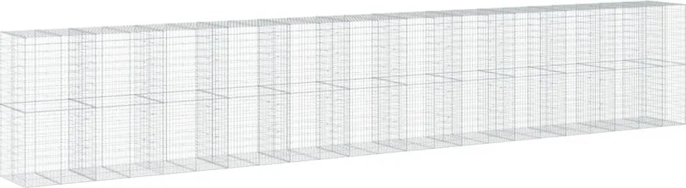 Gabionový koš s víkem 1 150 x 100 x 200 cm pozinkované železo 3295246