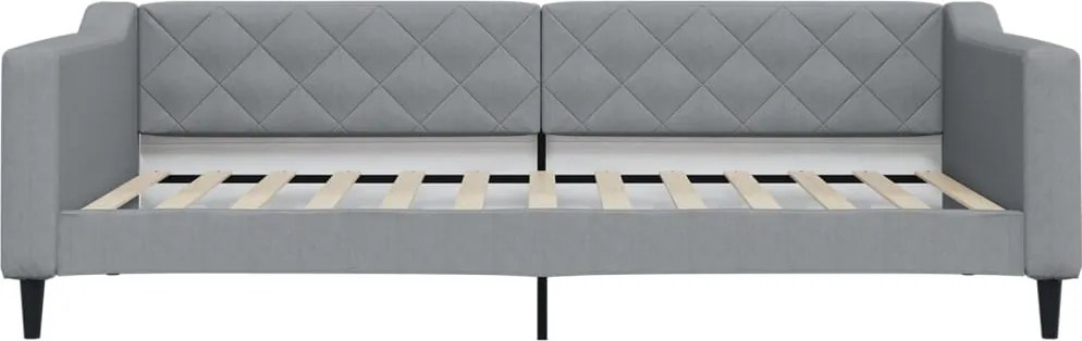 Válenda s matrací světle šedá 100 x 200 cm textil 3197413