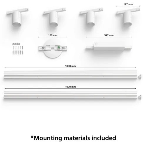 Philips-SADA 4xLED RGB Stmívatelné svítidlo do lištového systému Hue LED RGB/20,8W/230V