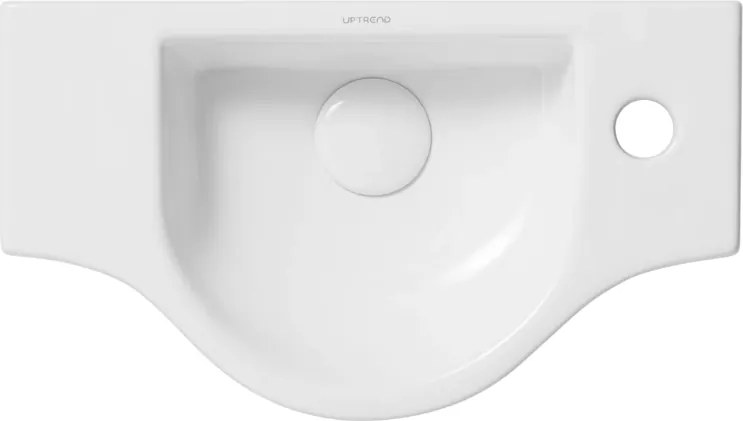 UPTrend Obdélníkové keramické umyvadlo na desku/závěsné ANA TR4523B, bílá lesk