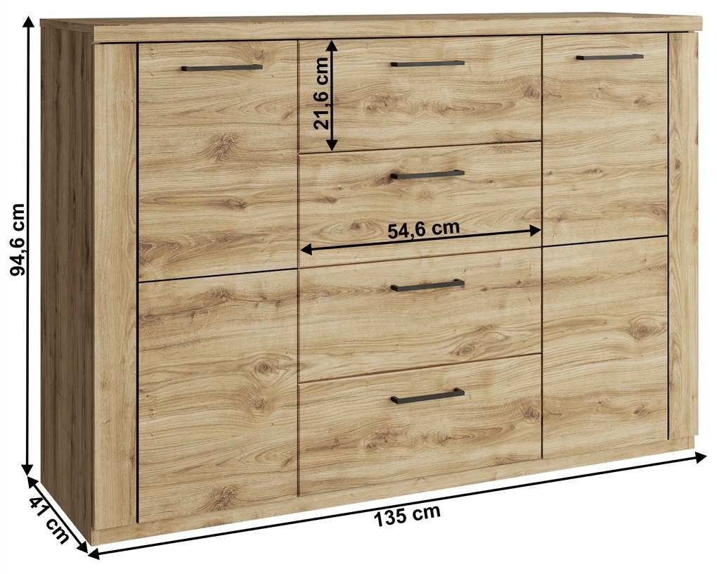 Kondela Komoda 2D4S, dub navarra, DORSI