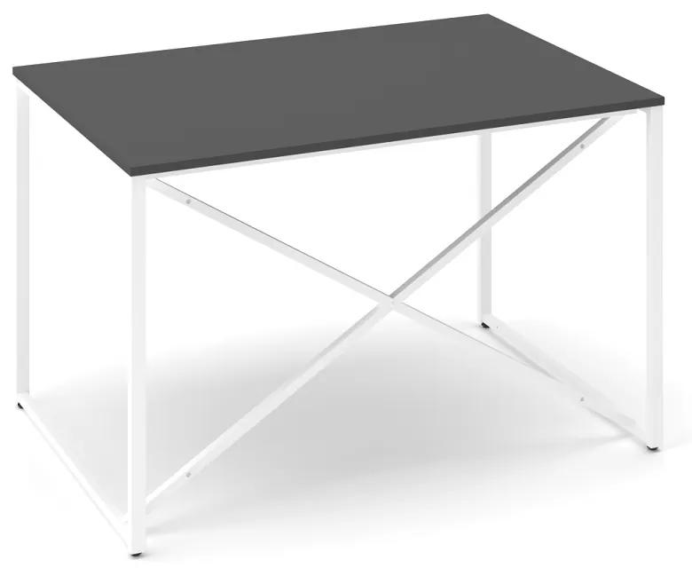 Stůl ProX 118 x 80 cm, grafit / bílá