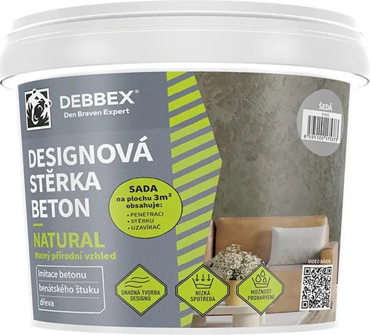 Výrobce: DEBBEX by Den Braven DEBBEX by Den Braven 57130Q Designová stěrka BETON NATURAL 5 kg kbelík slonová kost